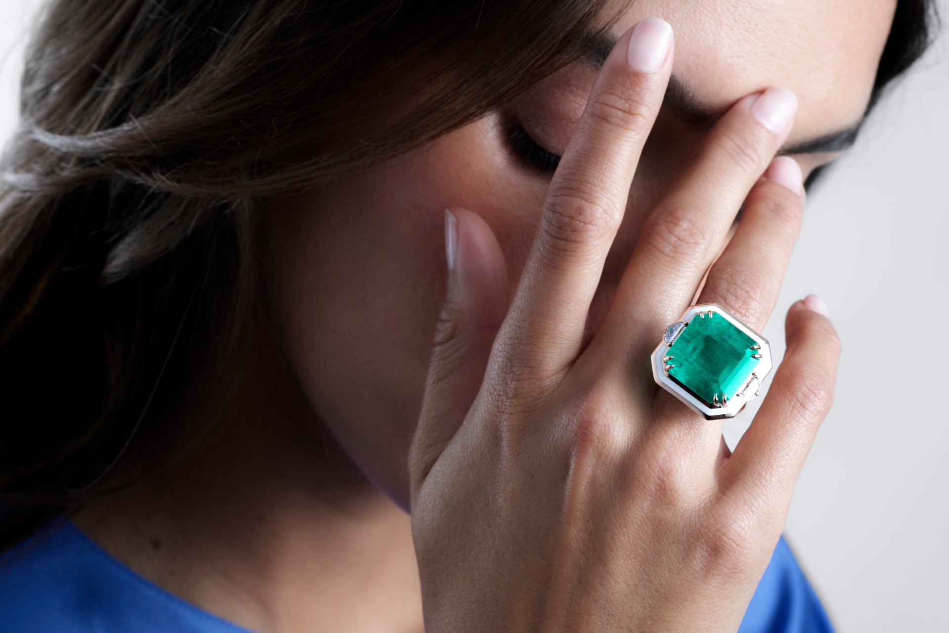 Gemma Ring - Green Tourmaline - Diamonds