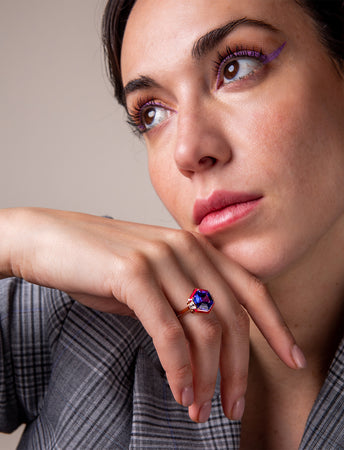 Gemma Ring - Tanzanite - Diamonds