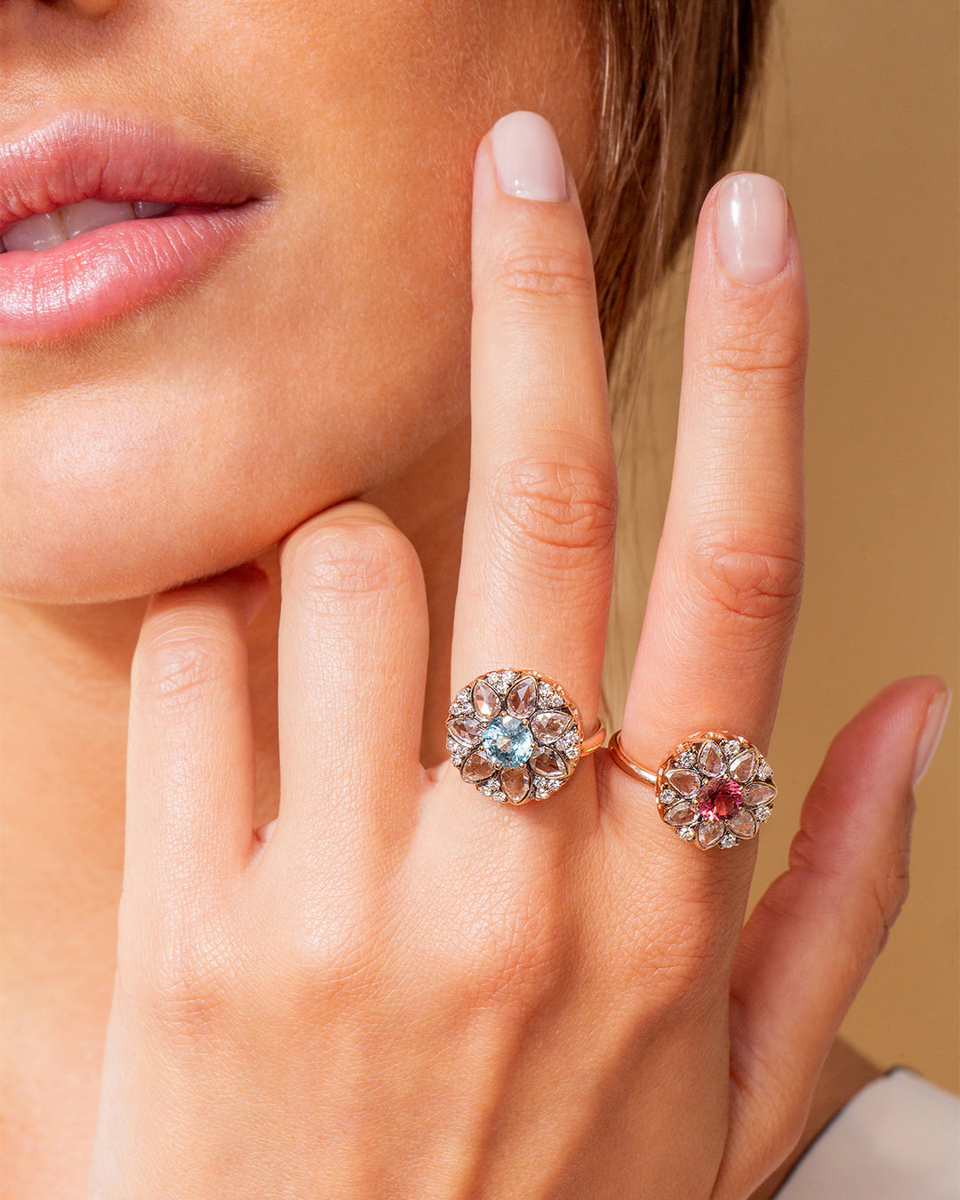 Beirut Rosace Pendant - Pearl - Diamonds