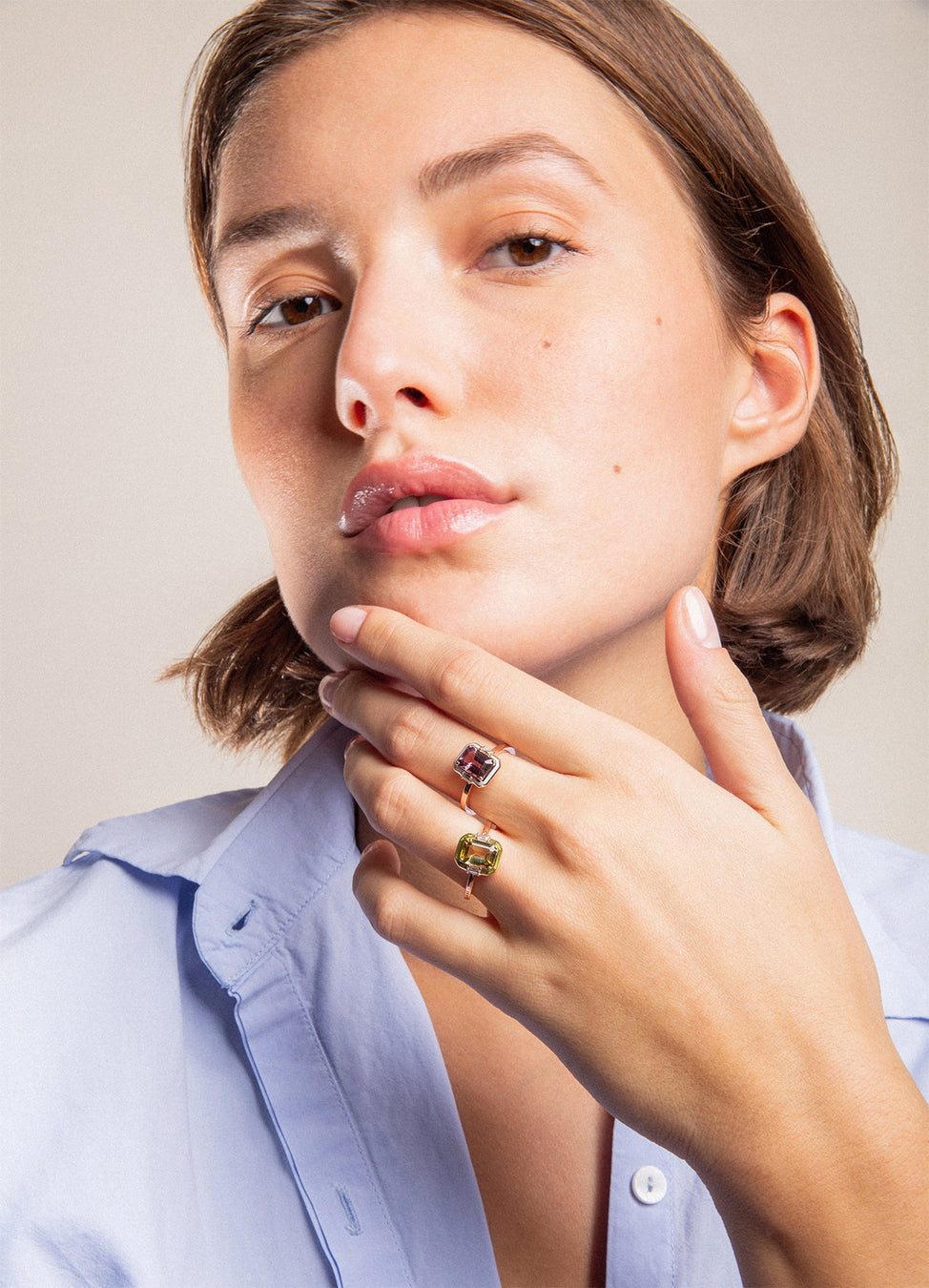 Gemma Ring - Aquamarine - Diamonds